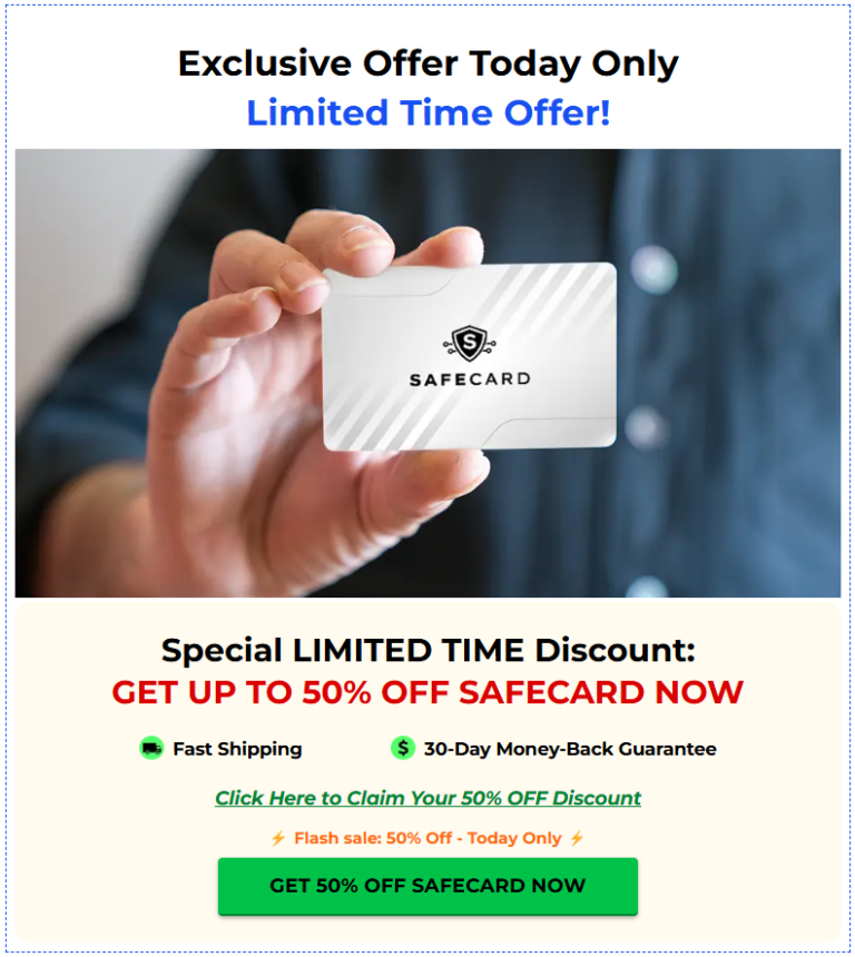 SafeCard Reviews (After 60 Days of Use) | Scam or Legit?